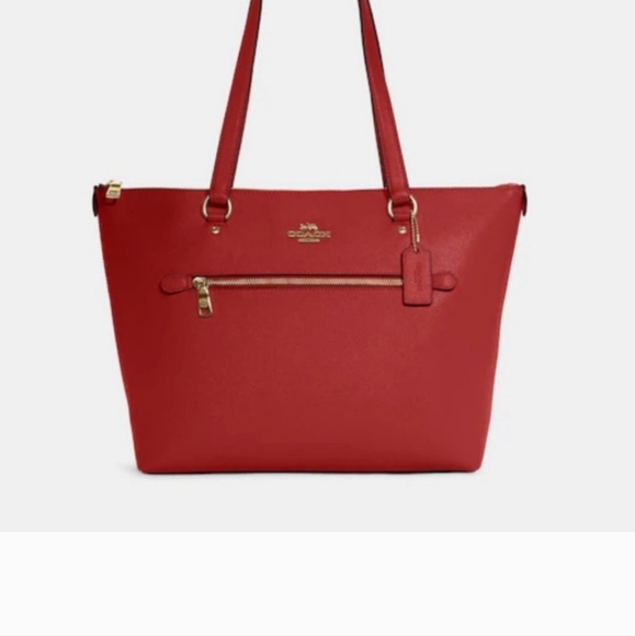 Coach | Bags | Coach Red Leather Gallery Tote | Poshmark